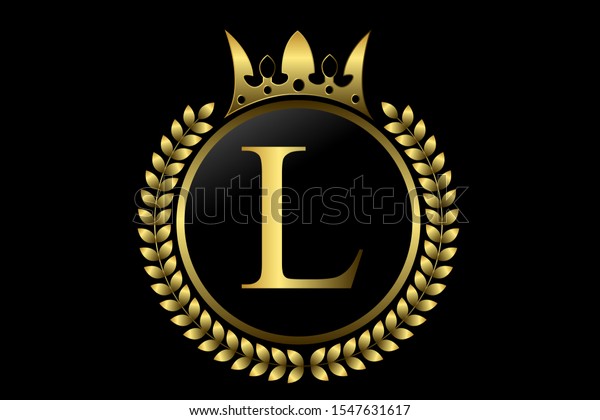 L Letter Crown Monogram Logo Luxury Stock Vector (Royalty Free) 1547631617