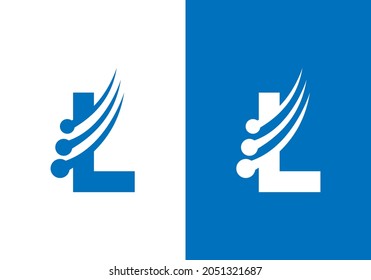L Letter Technology Combination Logo Vector Stock Vector (Royalty Free ...