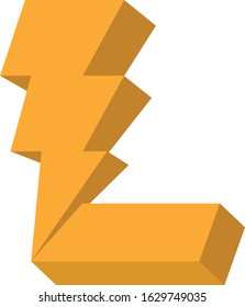 L Lightning Bolt Logo Icon 3d Stock Vector (Royalty Free) 1629749035 ...