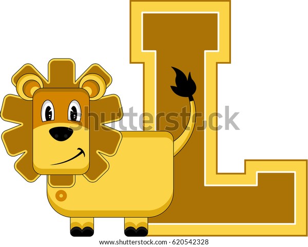 L Lion Alphabet Learning Illustration Stock Vector (Royalty Free ...