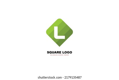 L Logo Square Identity Letter Template Stock Vector (Royalty Free ...