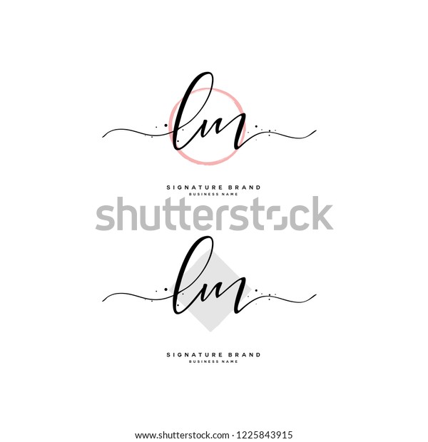 L M LM Initial letter handwriting and signature logo.
