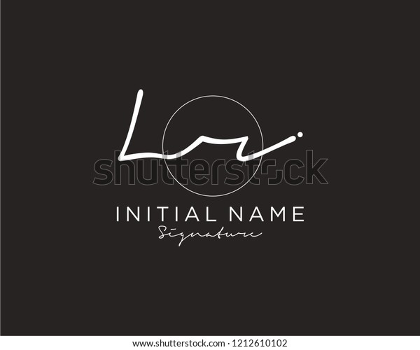L R Signature Initial Logo Template Stock Vector (Royalty Free ...