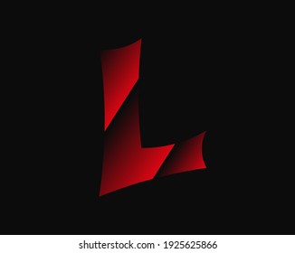 L Vector Horror Scary Letter Insane Stock Vector (Royalty Free ...