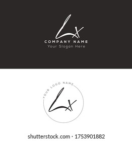 L X Lx Initial Letter Handwriting Stock Vector (Royalty Free ...