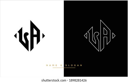 La Abstract Letters Logo Monogram Stock Vector (Royalty Free ...