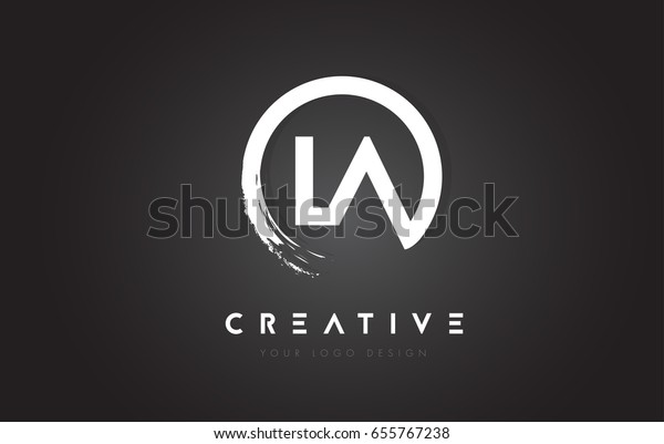 La Circular Letter Logo Circle Brush Stock Vector (Royalty Free ...