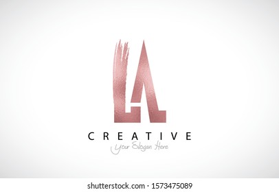 La Letter Design Light Pink Shiny Stock Vector (Royalty Free ...