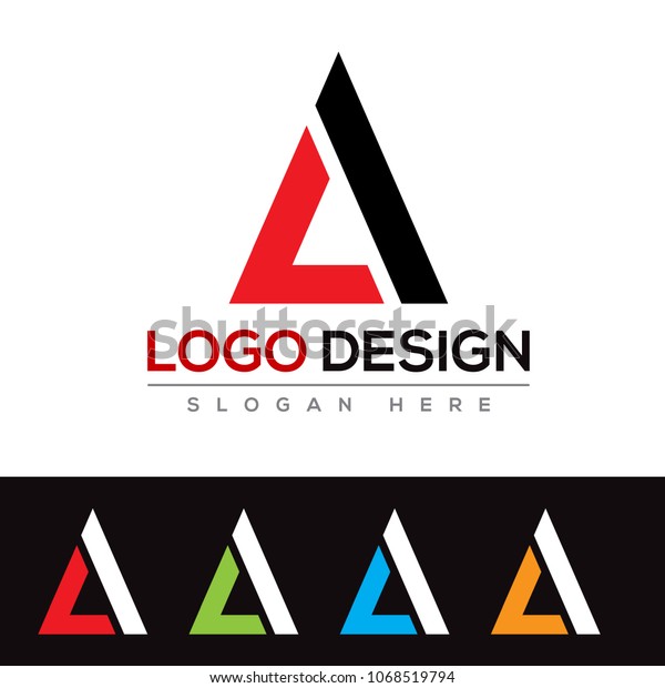 La Letter Logo Design Template Vector Stock Vector (Royalty Free ...
