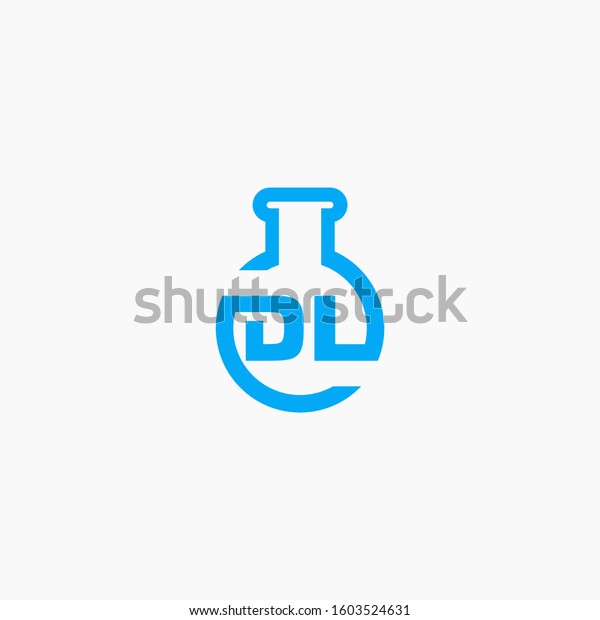 Lab Bottle Logo Simple Premium Stock Vector (Royalty Free) 1603524631 ...