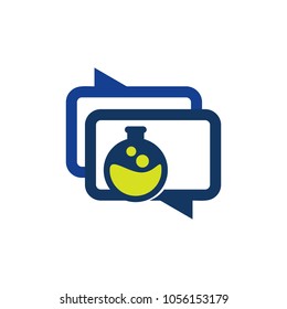 Lab Chat Logo Icon Design Stock Vector (Royalty Free) 1056153179 ...