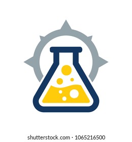 Lab Compass Logo Icon Design Stock Vector (Royalty Free) 1065216500 ...