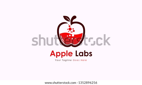Lab Icon Shaped Apple Icon Template Stock Vector (Royalty Free ...