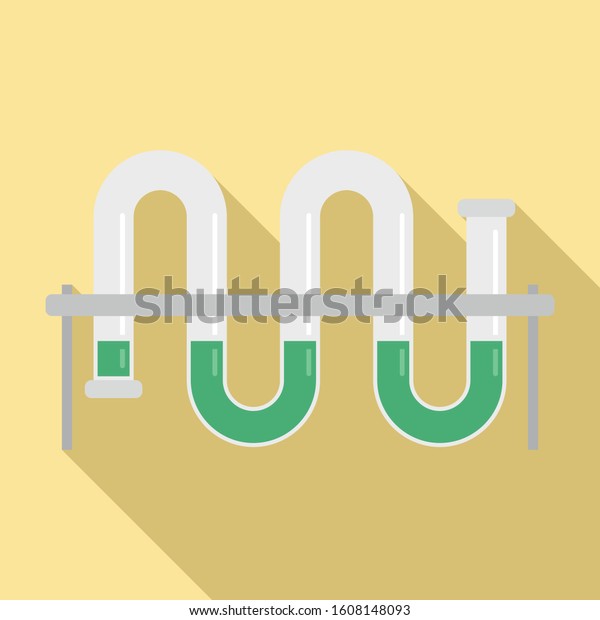 Lab Pipe Icon Flat Illustration Lab Stock Vector (Royalty Free ...