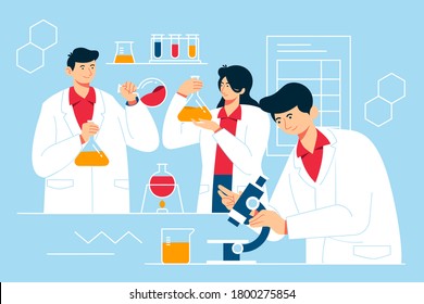 Lab Research Graphics Working Laboratory Science Stock Vector (Royalty ...