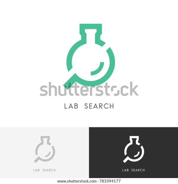 Lab Search Logo Laboratory Test Tube Stock Vector (Royalty Free ...
