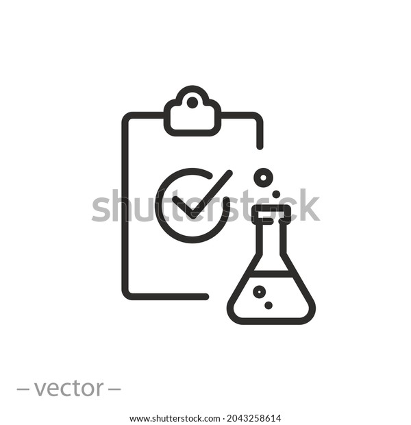 Lab Test Icon Chemical Certified Laboratory Stock Vector (Royalty Free ...