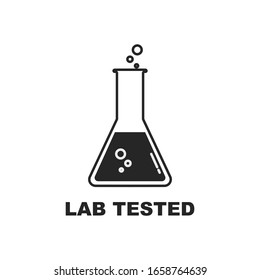 Lab Tested Icon Flat Style Isolated Stock Vector (Royalty Free ...