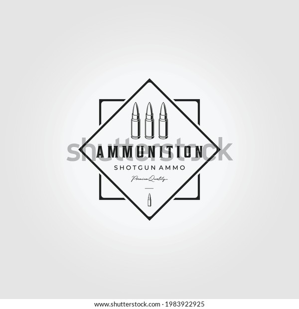 Label Ammunition Logo Vector Vintage Illustration Stock Vector (Royalty ...