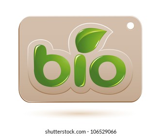 Label Bio Sign Leafs Stock Vector (Royalty Free) 106529066 | Shutterstock