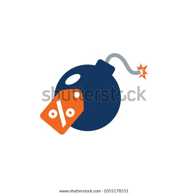 Label Bomb Logo Icon Design Stock Vector (Royalty Free) 1055178551