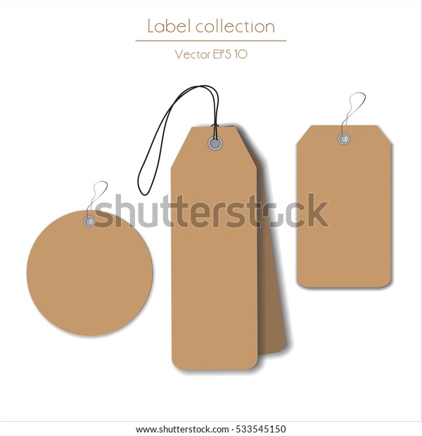 Label Cardboard Hanging Tag Collection Illustration Stock Vector ...
