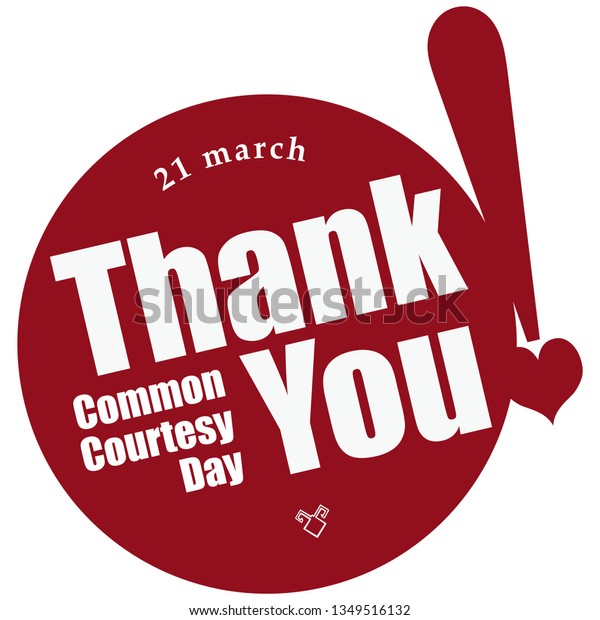 Label Common Courtesy Day March 21 Stock Vector (Royalty Free ...