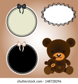Label Cute Teddy Bear Stock Vector (Royalty Free) 148728296 | Shutterstock