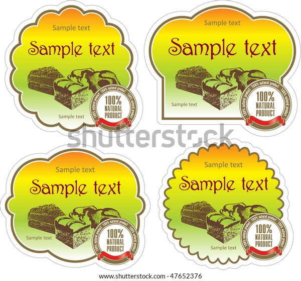 Label Design Cake Others Product Stock Vector (Royalty Free) 47652376