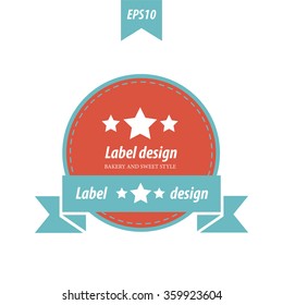 Label Red Blue Retro Color Style Stock Vector (Royalty Free) 359262794 ...