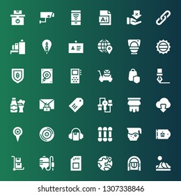 Label Icon Set Collection 36 Filled Stock Vector (Royalty Free) 1307338846