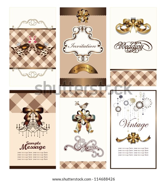 Label Invitation Card Design Stock Vector (Royalty Free) 114688426 ...