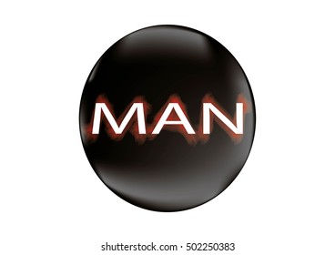 Label Man On Black Background Stock Vector (Royalty Free) 502250383 ...