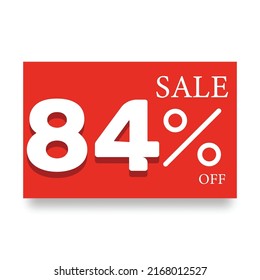 Label Number Price Reduction Red Discount Stock Vector (Royalty Free ...