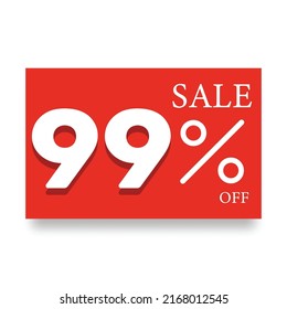 Label Number Price Reduction Red Discount Stock Vector (Royalty Free ...