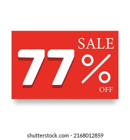 Label Number Price Reduction Red Discount Stock Vector (Royalty Free ...