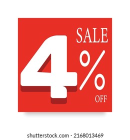 Label Number Price Reduction Red Discount Stock Vector (Royalty Free ...