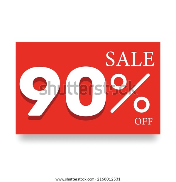 Label Number Price Reduction Red Discount Stock Vector (Royalty Free ...