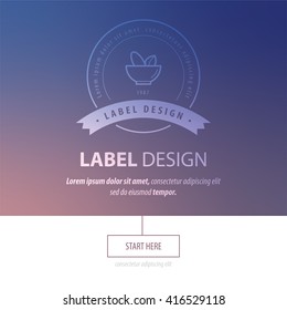 Label On Blur Wallpaper Template Purple Stock Vector (Royalty Free ...