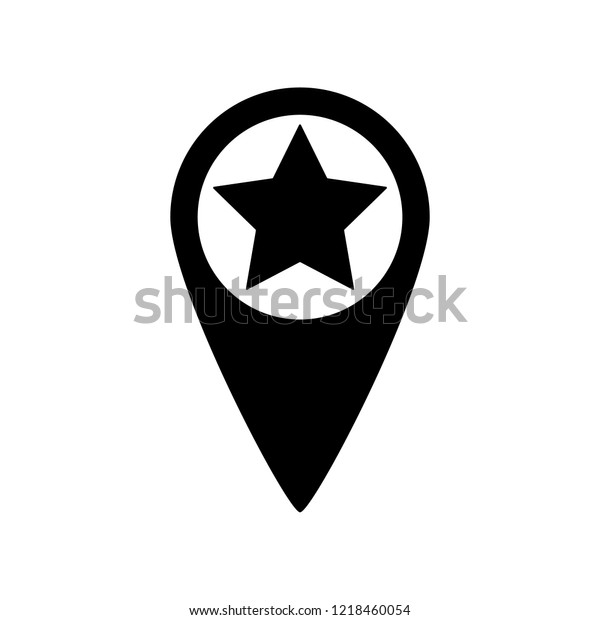 Label On Map Star Icon Logo 스톡 벡터(로열티 프리) 1218460054 | Shutterstock
