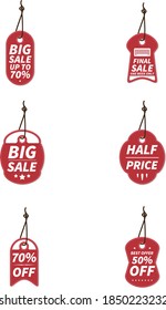 Label Sales Different Shapes Collection Stock Vector (Royalty Free ...