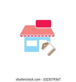 Label Shop Logo Icon Design Stock Vector (Royalty Free) 1023579367 ...