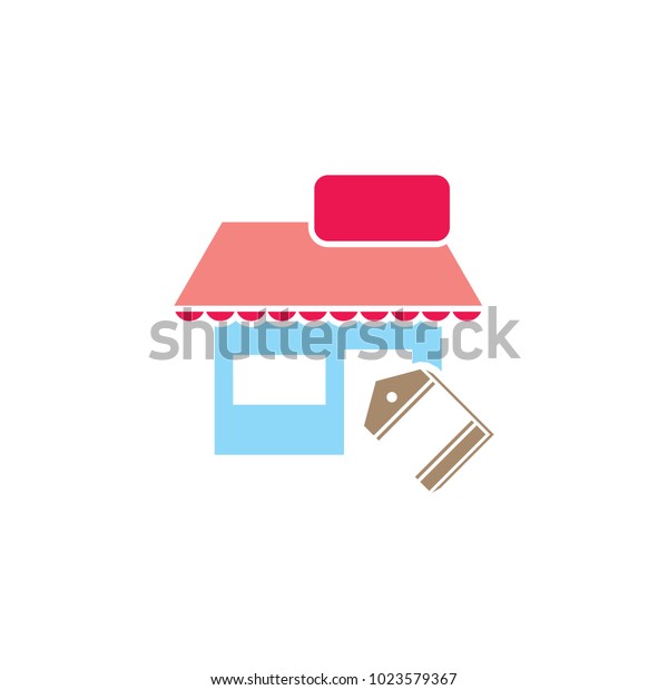Label Shop Logo Icon Design Stock Vector (Royalty Free) 1023579367 ...