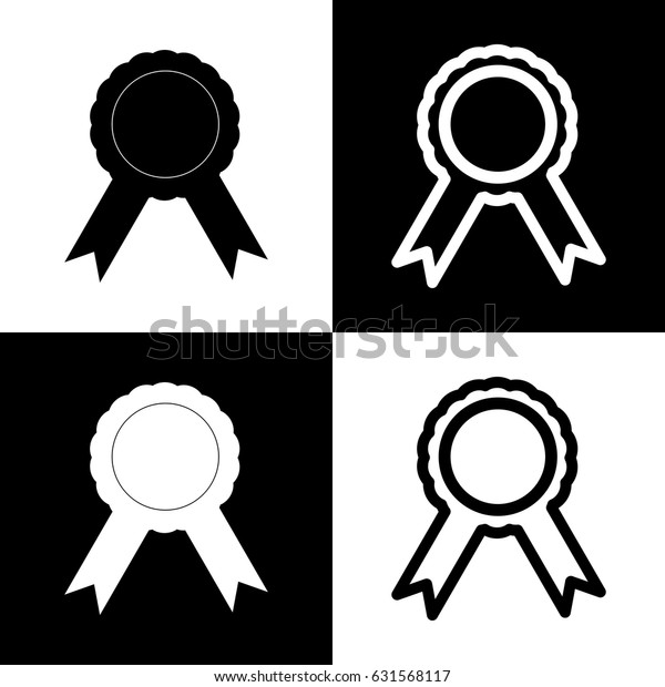 Label Sign Ribbons Vector Black White: vector de stock (libre de ...