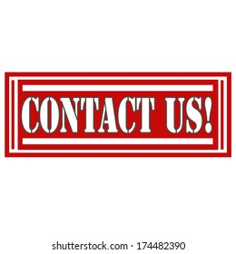 Label Text Contact Usvector Illustration Stock Vector (Royalty Free ...