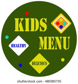 Label Text Kids Menuvector Illustration Stock Vector (Royalty Free ...