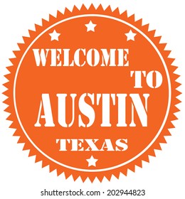 Label Text Welcome Austinvector Illustration Stock Vector (Royalty Free ...