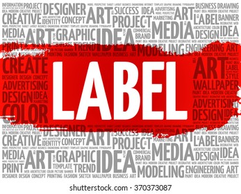 Label Word Cloud Creative Business Concept Stock Vector (Royalty Free ...