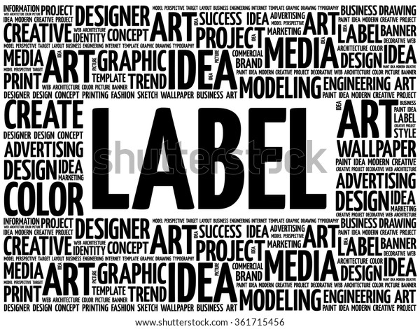 Label Word Cloud Creative Business Concept Stock Vector (Royalty Free ...