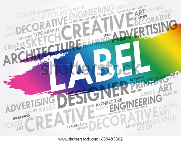 Label Word Cloud Creative Business Concept Stock Vector (Royalty Free ...